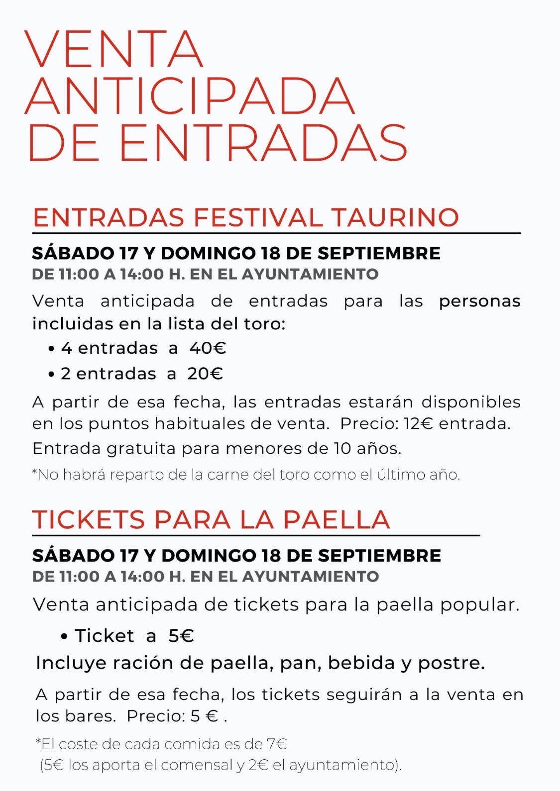 VENTA ANTICIPADA ENTRADAS FESTEJOS TAURINOS – Ayuntamiento de San ... VENTA ANTICIPADA ENTRADAS FESTEJOS TAURINOS – Ayuntamiento de San ...
